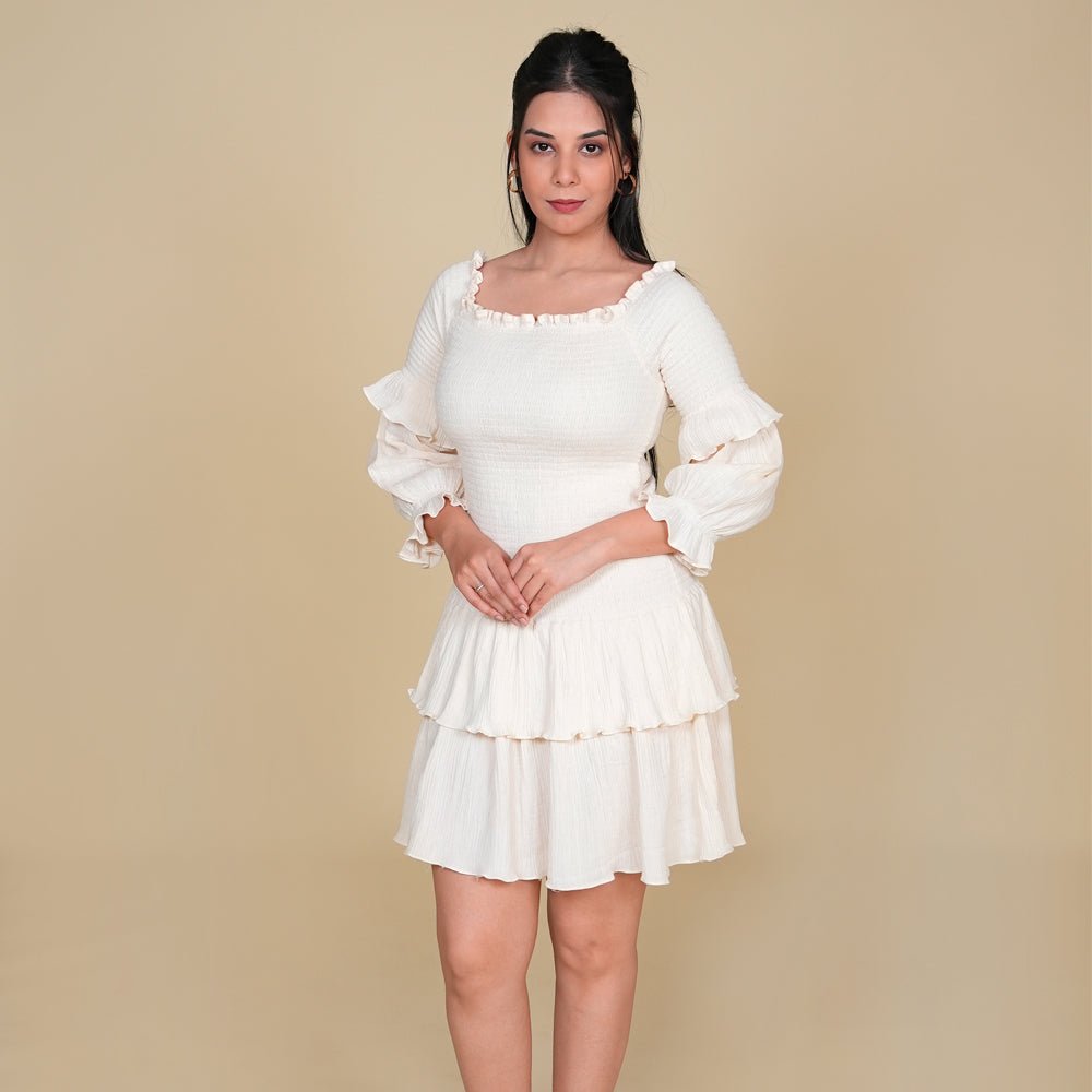 White Dianna Dress – Block Hop India